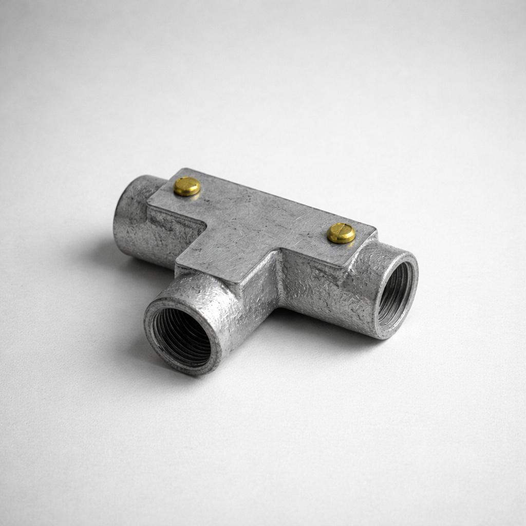 20MM CONDUIT INSPECTION TEE - GALVANISED – Vintage-Electrical