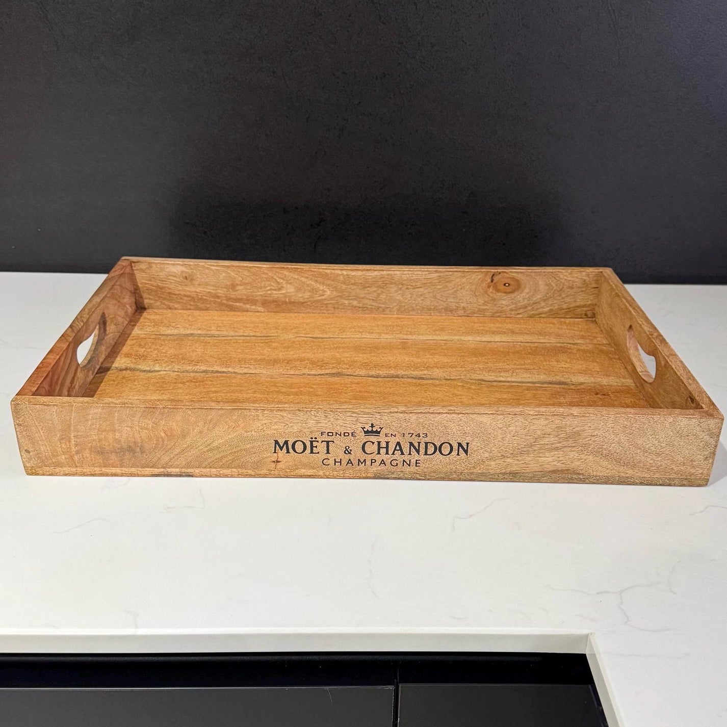 Moët & Chandon Wooden Serving Trays Champagne Butlers Crates Storage B ...