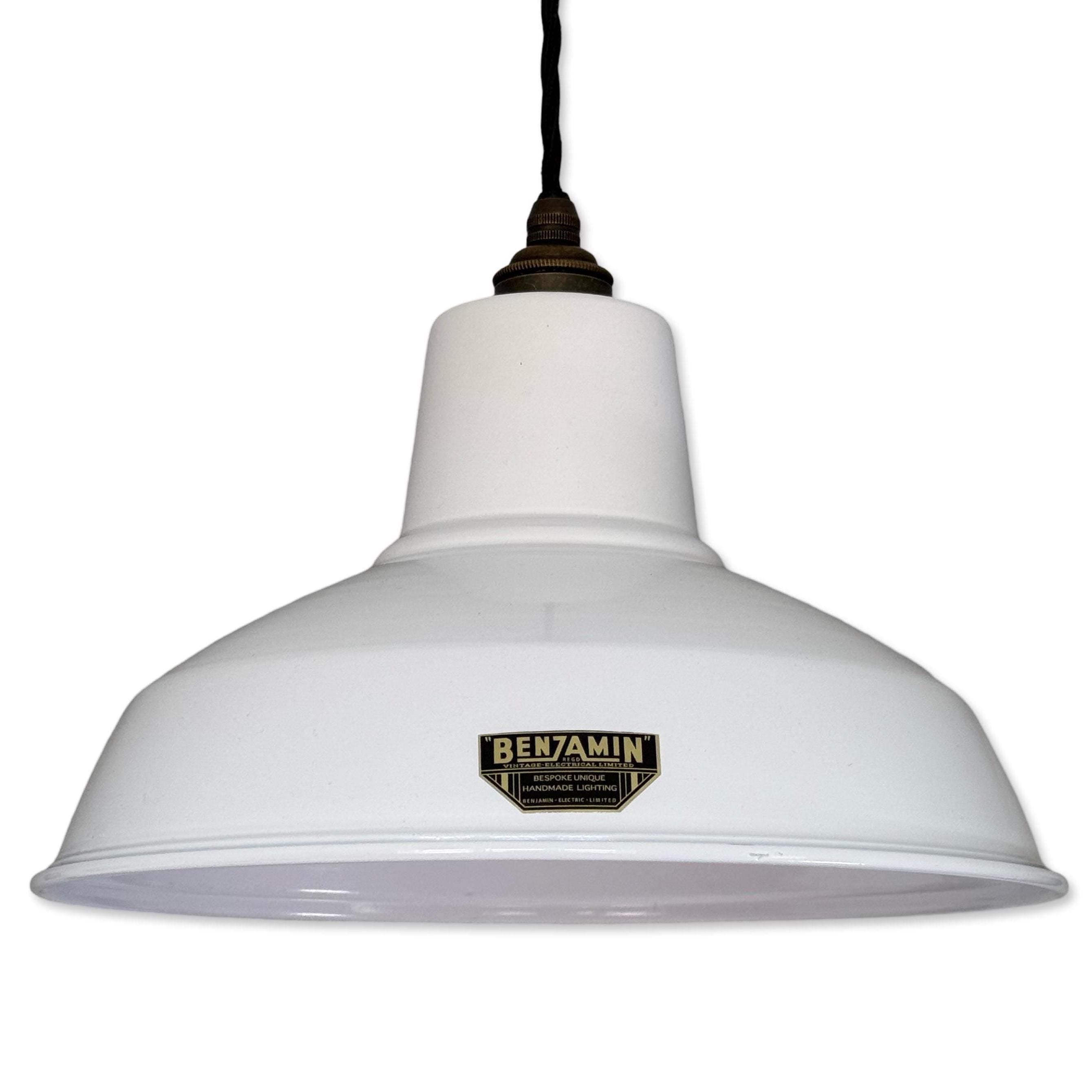 Filby ~ Original White RLM Reflector Lampshade Pendant Set Light ~ 12 ...