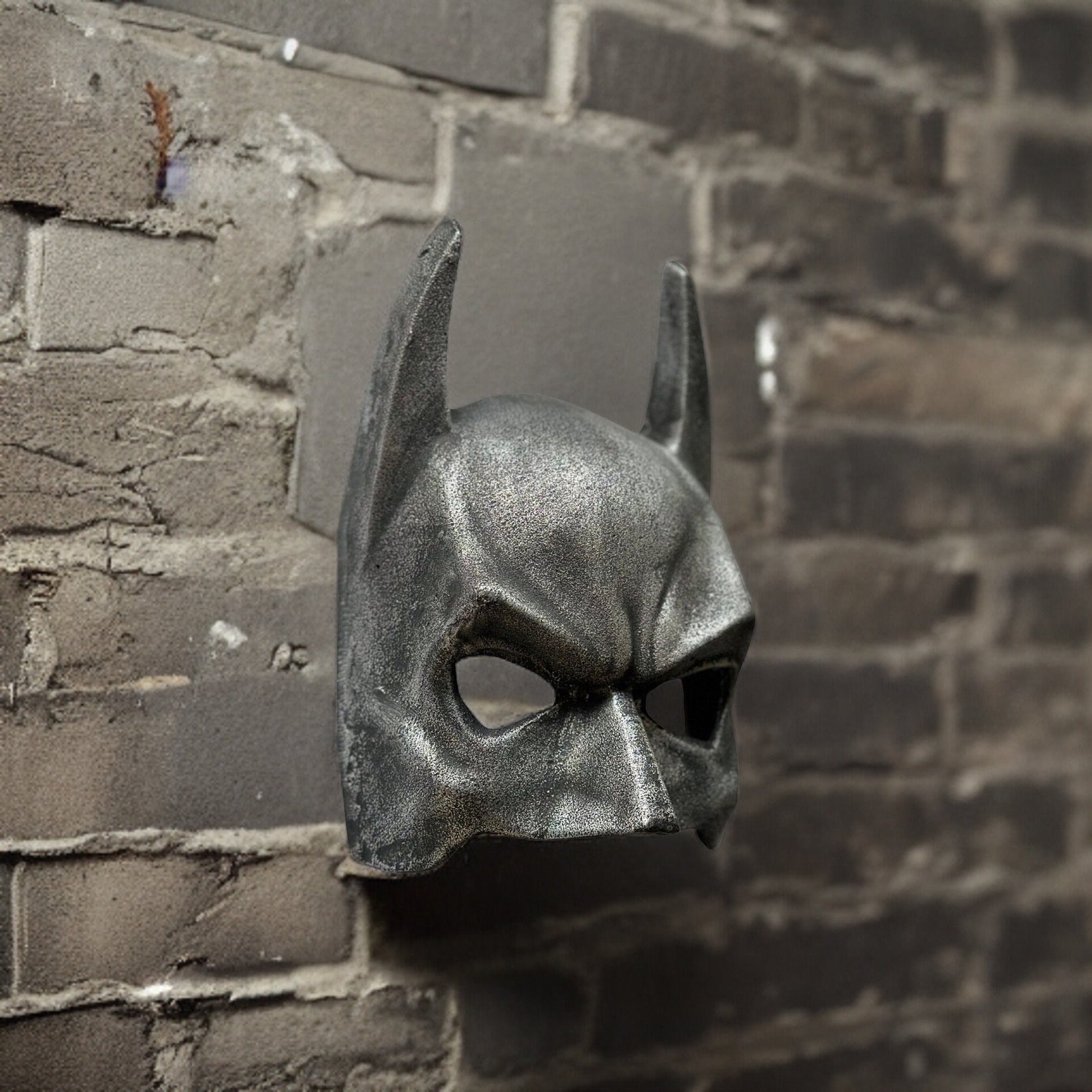 Wall Mount Solid Cast Iron Batman Superhero Knight Mask Dark Black Fin ...